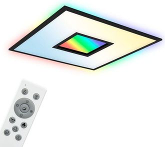 Telefunken led Panel cct rgb Innenlicht dimmbar Fernbedienung 24W schwarz Metall