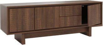 Hhg neuwertig] TV-Rack 911, TV-Board Fernsehtisch Lowboard Kommode, Schubladen Ablagen, Melamin 51,5x150x39,5cm braun