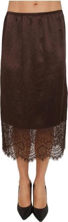 Liu Jo Femme, Jupes, Brun, Taille: 38 FR Midi Skirt