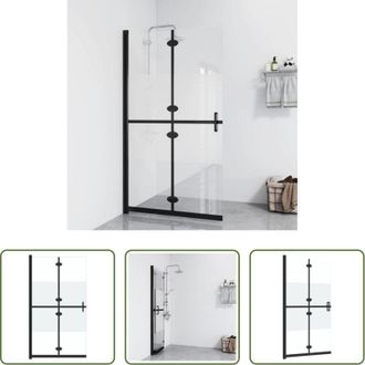 vidaXL vidaXL Faltbare Duschwand - Faltbare begehbare Duschwand Halbmattiertes ESG-Glas 90x190 cm