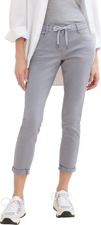 Tom Tailor Damen Tapered Relaxed Hosemit Kordelzug, Explicit Grey, 40/28