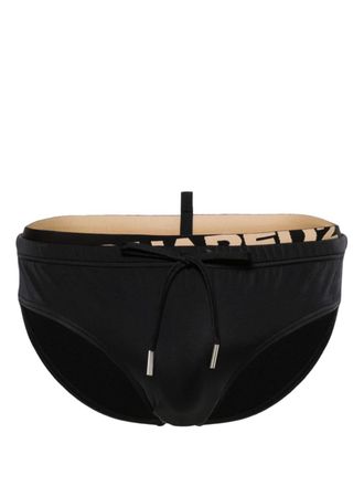 Dsquared2 short de bain &agrave; logo imprim&eacute; - Noir