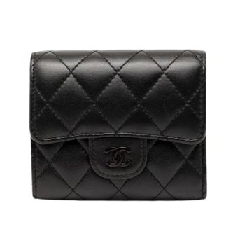 Chanel Portefeuille Matelass&eacute; (tri-fold) Pre-owned - Femme - Pre-owned - Noir - Taille: ONE Size