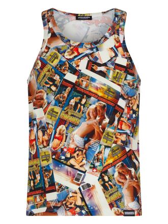 Dsquared2 Tr&auml;gershirt mit grafischem Print - Blau