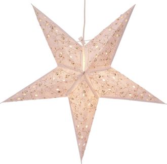 Guru Shop Faltbarer Advents Leucht Papierstern, Weihnachtsstern 60 cm - Platon Naturwei&szlig;