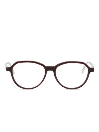 Loewe lunettes de vue à monture ronde - Marron
