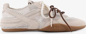 Miu Miu Mesh sneakers with suede inserts - MIU MIU - gender_Woman