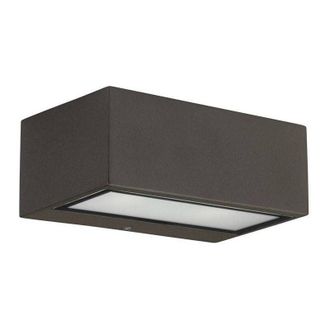 Leds - C4 Leds-C4 Nemesis Aluminium - Applique murale ext&eacute;rieure &agrave; 1 ampoule marron IP44