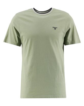 Barbour T-Shirt mit geripptem Kontrastkragen, Tailored Fit in