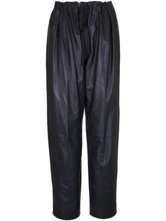 Khaite pantalon en cuir - Noir