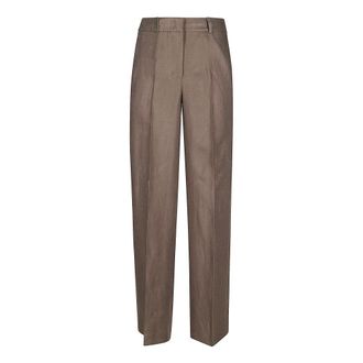 PESERICO Femme, Pantalons, Brun, Taille: 34 FR Palazzo Lino