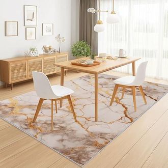 Generic Tapis Imprim&eacute; Texture rocheuse Grain Aspect anguleux pour Salon Chambre D&eacute;coration de la Maison - Cr&egrave;me Flanelle Antid&eacute;rapante Tapis Salon de Sol pail