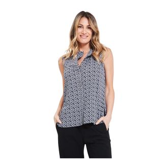 Roberto Ricci Design &Auml;rmellose Damenbluse Micro Macro - - Tops - Damen - Mehrfarbig - M