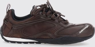 Balenciaga Radar Vintage-Leder-Sneakers mit Logo-Print und gekerbter Sohle