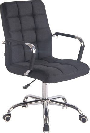 Clp Bürostuhl Deli mit Stoffbezug und hochwertiger Polsterung I Drehstuhl mit höhenverstellbarer Sitzhöhe, Farbe:schwarz