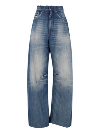Maison Margiela Breite Jeans Mit Fransen