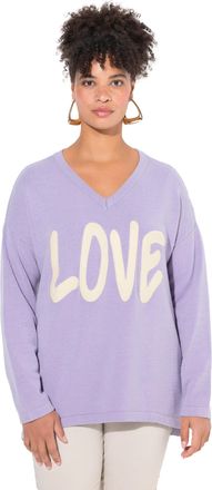Miamoda Damen gro&szlig;e Gr&ouml;&szlig;en &Uuml;bergr&ouml;&szlig;en Plus Size Pullover, Oversized, Love Lavendel 58+ 837462814-58+