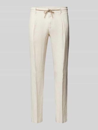 Manuel Ritz Regular Fit Leinenhose mit elastischem Bund