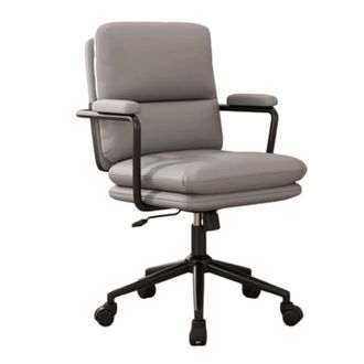Generic Ergonomischer B&uuml;rostuhl, B&uuml;rostuhl mit hoher R&uuml;ckenlehne, Armlehnen und Rollen, Computerstuhl aus Leder, Schreibtischstuhl f&uuml;r das Homeoffice