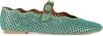 Kurt Geiger Femme, Chaussures, Vert, Taille: 41 EU Wavy Mayfair Ballerina