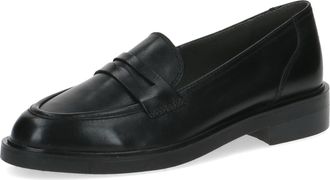 Caprice Damen Slipper aus Leder mit Blockabsatz, Schwarz (Black Nappa), 38 EU