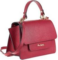 Pierre Cardin Sac à main pour femme en cuir véritable Made in Italy 23,5 x 15 x 10 cm 1989, Rubis, Taille unique