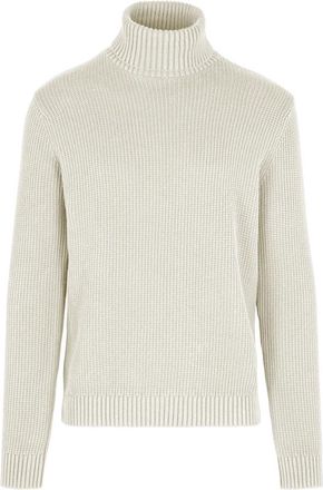 Bomboogie Homme, Pulls, Blanc, Taille: L Pull &agrave; Col Roul&eacute; en M&eacute;lange de Coton