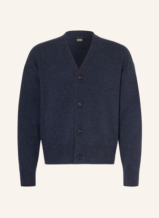 HUGO BOSS Strickjacke Ucone blau