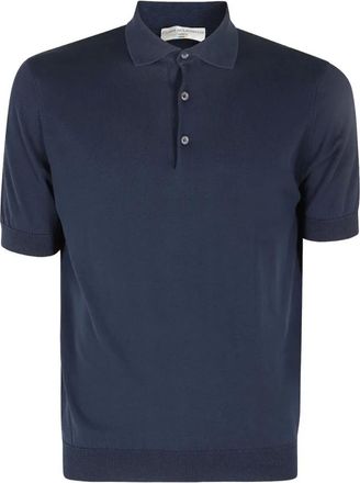 FILIPPO DE LAURENTIIS Homme, Tops, Bleu, Taille: 2XL Polo en coton cr&ecirc;pe