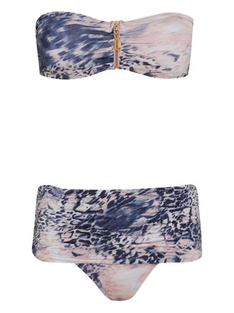 Brigitte Bikini mit Print - Blau