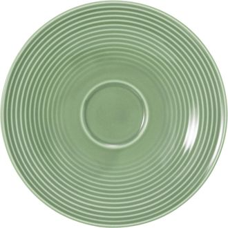 SELTMANN WEIDEN Kombi-Untertasse gro&szlig; 16,5 cm Beat Salbeigr&uuml;n - Porzellan, Modern, Rau, Mikrowellengeeignet, Sp&uuml;lmaschinenfest, 16.5 cm, 2 cm, Rund, Gestreift, Porzel