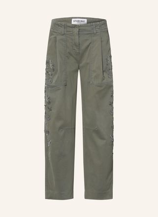 Cambio Cambio Barrel Jeans October Mit Schmucksteinen Und Pailletten gruen