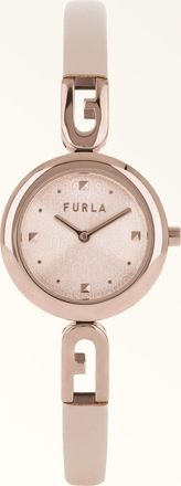 Furla Bangle Bangle-armbanduhr Candy Rose Rosa Kalbsleder + Metall Damen