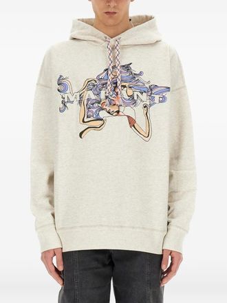 Isabel Marant hoodie à imprimé graphique - Gris