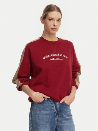 Quiksilver Sweatshirt Mercury Block EQWFT03202 Rot Boxy Fit