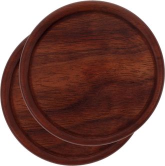 Milisten Holzbecheruntersetzer 2 St&uuml;ck aus Walnussholz Isolierte Getr&auml;nkeuntersetzer f&uuml;r Hei&szlig;e Speisen und Tassen rutschfest f&uuml;r Holztisch und Couchtisch