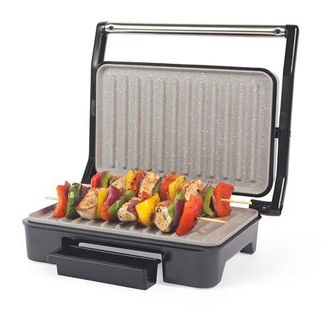 Salter Salter Marblestone Gesundheitsgrill, Panini-Maker mit Antihaftbeschichtung, Kein &Ouml;l n&ouml;tig, Schwimmendes Scharnier, Automatische Temperaturkontrolle, A