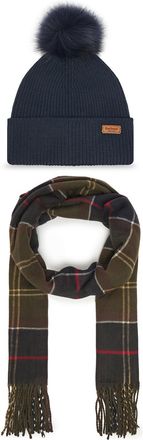 Barbour Set Schal und Mütze Barbour Dover LGS0054TN11 Dunkelblau