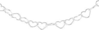 Amazon Essentials Chaîne à mailles en forme de coeur ouvert en argent sterling 41 cm/16