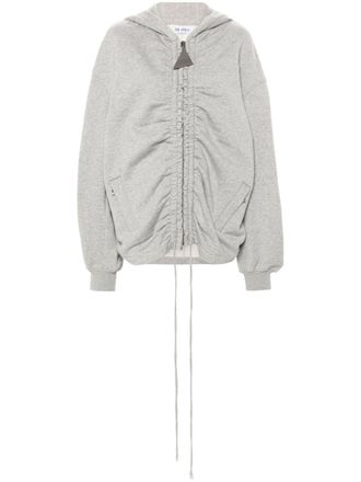 The Attico Hoodie mit Raffungen - Grau