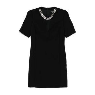 Barbara Bui Crepe Mini Kleid mit Ketten-Schmuckkragen - - Dresses - Damen - Schwarzk - M