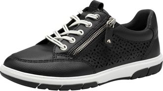 Jana Damen Sneaker flach mit Reißverschluss Vegan, Blau (Navy), 39 EU