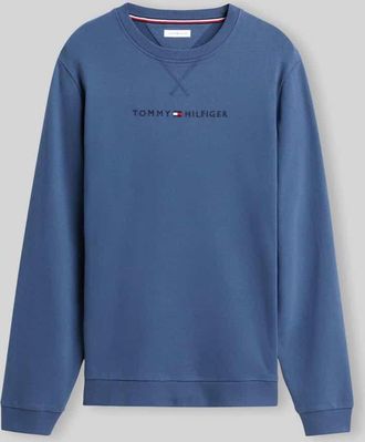 Tommy Hilfiger Regular Fit Sweatshirt aus reiner Baumwolle mit Label-Schriftzug