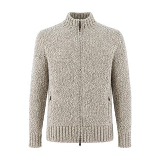 Eleventy Strickjacke mit Strukturmuster - - Knitwear - Herren - Beige - L