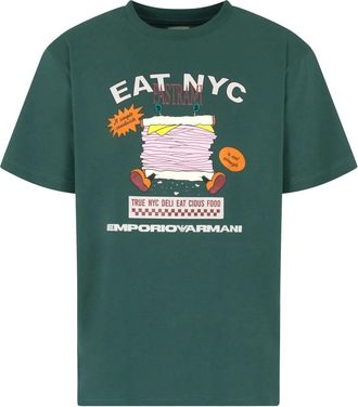 Emporio Armani Homme, Tops, Vert, Taille: S T-shirt ras du cou