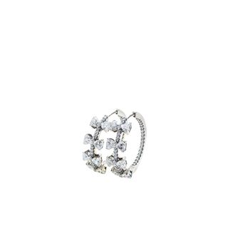 Pandora Femme, Accessoires, Blanc, Taille: ONE Size Boucles doreilles cr&eacute;oles orn&eacute;es de noeuds scintillants