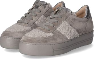 Paul Green 5487-00 Schn&uuml;rhalbschuh Rauleder Damen in grau - Gr. 37,5