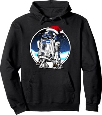 Star Wars Holiday Santa Hat Christmas R2-D2 Circle Pullover Hoodie