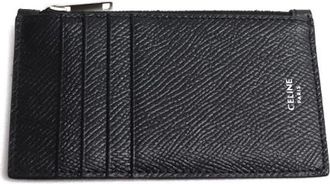 Celine Pre-owned Compact Card Holder Calfskin Card Holder - Homme - Pre-owned - Noir - Taille: ONE Size