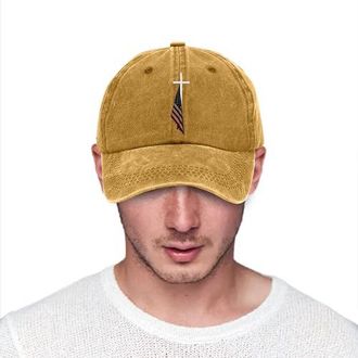 Generic Chapeau de baseball &eacute;pais en velours c&ocirc;tel&eacute; pour homme et femme - Version cor&eacute;enne - &Eacute;charpe - Gants - Pour homme, jaune, Taille unique